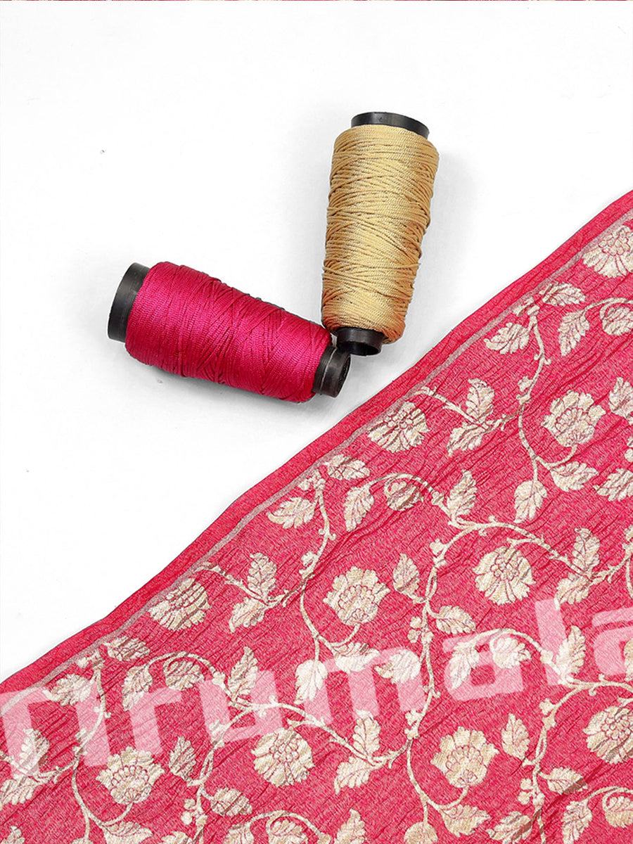 Red Crush Tissue Silk – Tirumala Designers