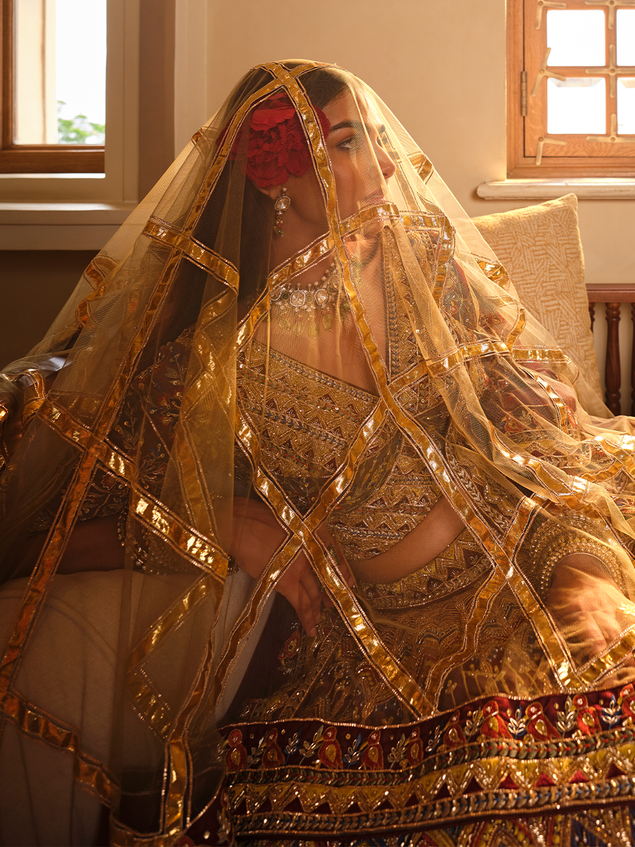 Maroon Heritage Lehenga – Tirumala Designers