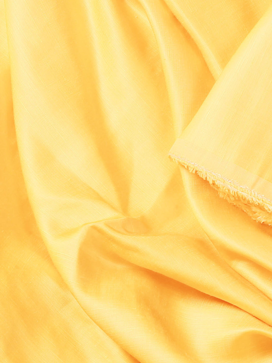 Yellow Linen Satin Fabric – Tirumala Designers